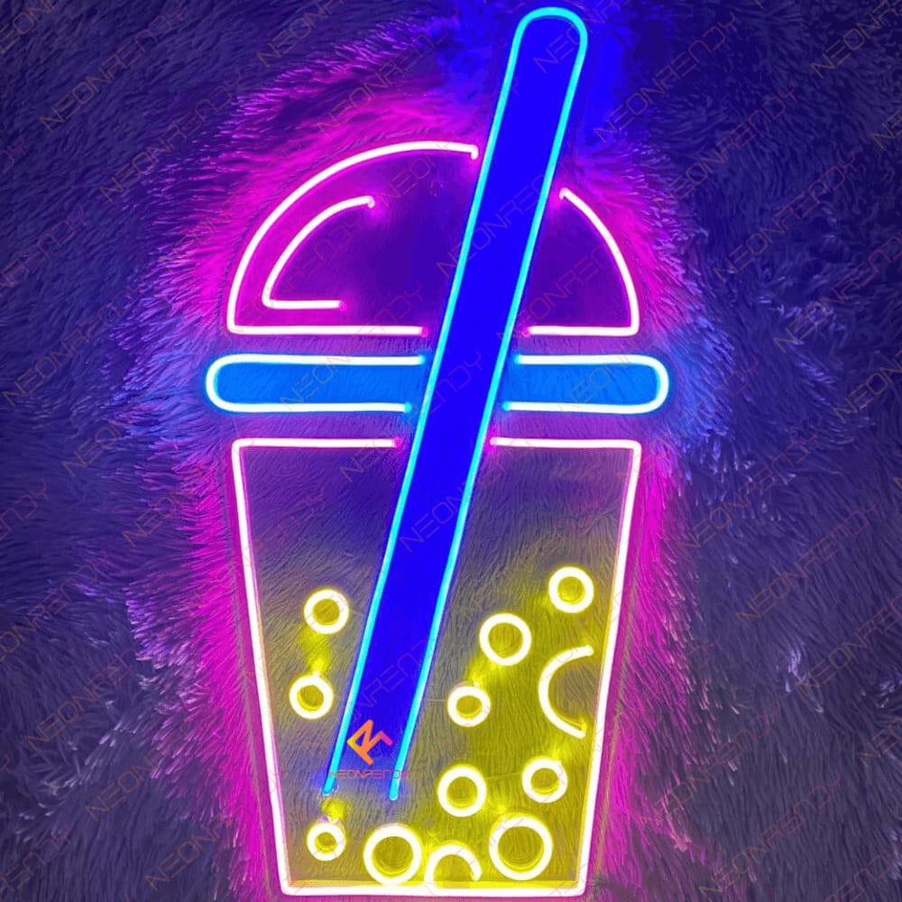 Boba Neon Sign Bubble Tea Customizable Led Light - NeonReady